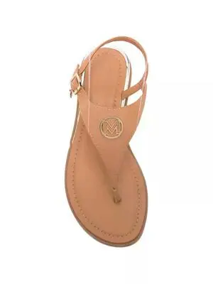 MEXX Logo Plaque Buckled Slingback Sandals