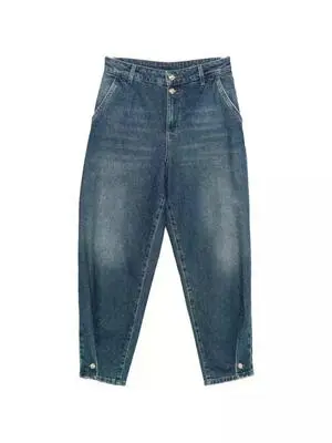 Liu Jo Embellished-button Tapered Jeans - Blue