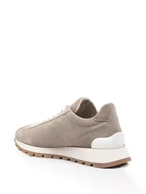 Brunello Cucinelli Monili Embellished Suede Sneakers
