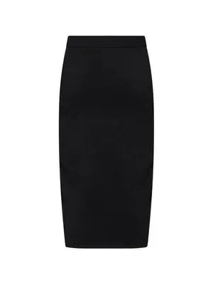 Co Ribbed Elasticated-waistband Midi Skirt - Black