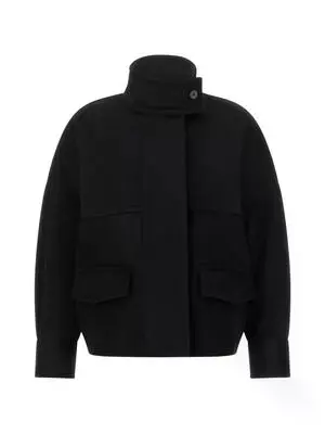 Alberto Biani Loro Piana Wool Bomber Jacket - Black