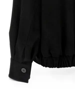 Alberto Biani Loro Piana Wool Bomber Jacket - Black