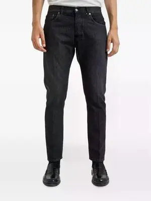 DONDUP Logo Plaque Straight Leg Jeans