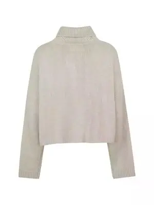 LISA YANG Cathie Roll-neck Cropped Sweater