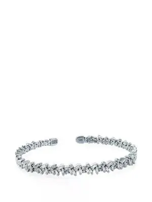 SUZANNE KALAN 18k White Gold Diamond Bangle Bracelet