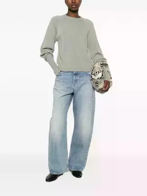 TWINSET Lurex-knit Raglan-sleeve Jumper - Green