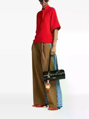Essentiel Antwerp Kassie Tie-neck Raglan-sleeve Blouse - Red