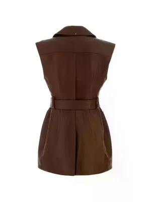 Sportmax Favella Belted Leather Vest