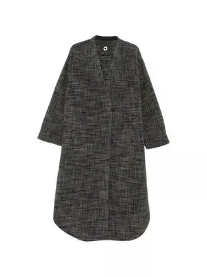 Giorgio Armani Button-fastening V-neck Coat - Grey