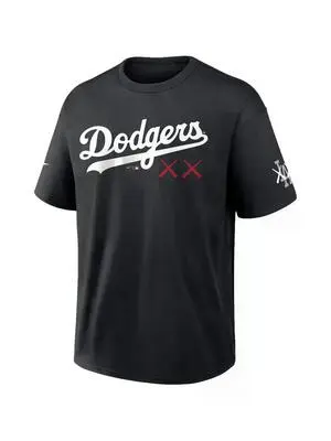 KAWS Los Angeles Dodgers Graphic-print T-shirt - Black
