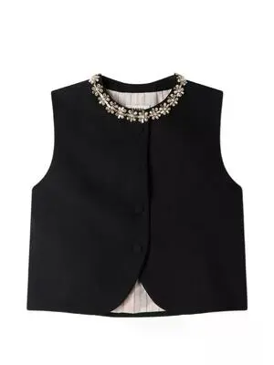 Sandro Embellished Wool Blazer