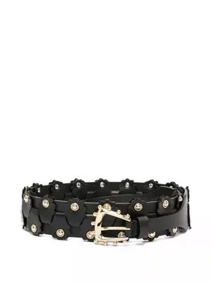 Sandro Flower-embellished Belt - Black