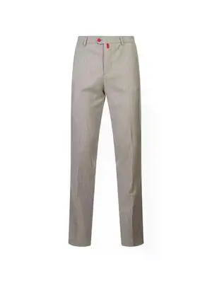 Kiton Logo-patch Straight-leg Trousers