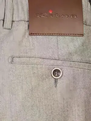 Kiton Logo-patch Straight-leg Trousers