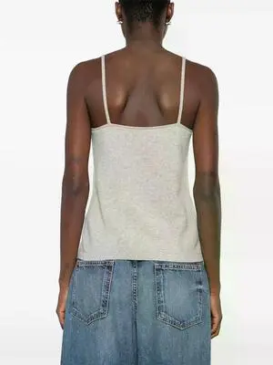 Eric Bompard Cashmere Spaghetti Strap V-neck Top
