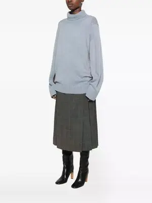 Eric Bompard Split-sleeve High-neck Sweater