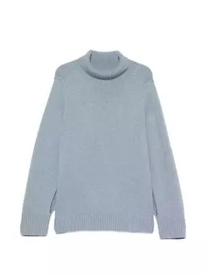 Eric Bompard High-neck Sweater With Split Sleeves - Blue