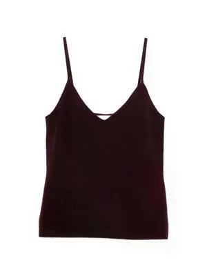 Eric Bompard V-neck Cashmere Tank Top - Purple