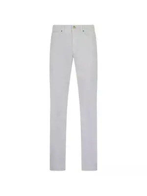 Incotex Logo-patch Five-pocket Trousers - Blue