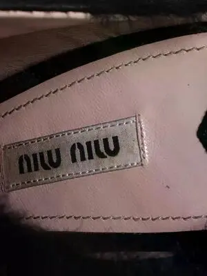 Miu Miu Shearling Peep-toe Ankle Boots