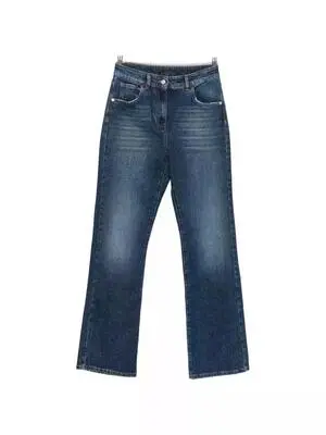 TWINSET Faded Straight-leg Jeans - Blue