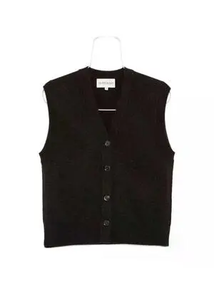 Eric Bompard V-neck Sleeveless Cardigan - Brown