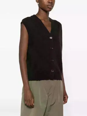 Eric Bompard V-neck Sleeveless Cardigan