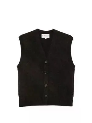Eric Bompard Sleeveless V-neck Cardigan - Brown