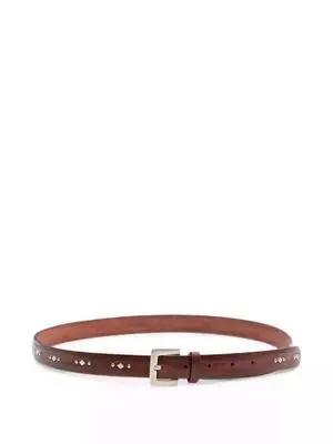Orciani Stud-embellished Leather Belt - Brown