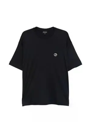 Giorgio Armani Logo-patch Short-sleeve T-shirt - Blue