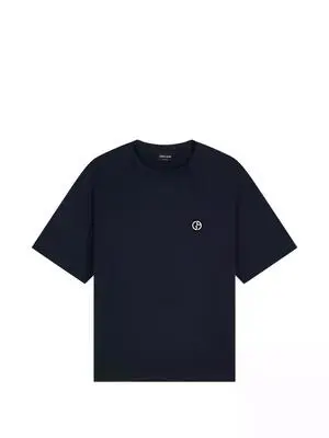 Giorgio Armani T-shirt Regular Fit In Cotton And Modal Interlock Jersey - Blue