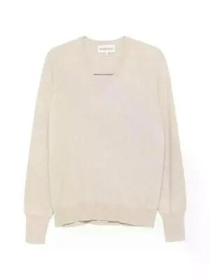 Eric Bompard V-neck Cashmere Sweater - Neutrals