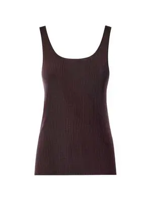 Pinko Ribbed-knit Wool Top - Purple