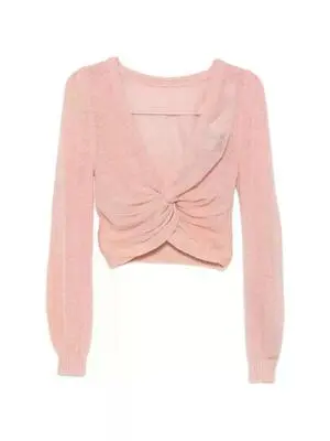 TWINSET Twist-detail Cropped Jumper - Pink