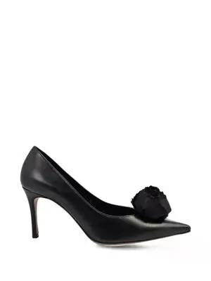 MADISON MAISON Floral Appliqué Pointed-toe Pumps