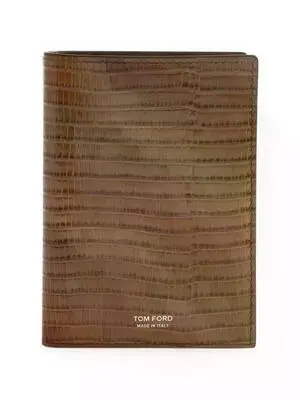 TOM FORD Tejus T Line Passport Holder - Brown
