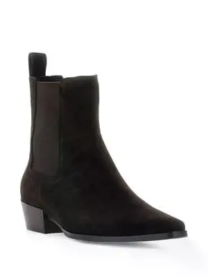 STRATEGIA SHOES Nina Suede Pointed-toe Ankle Boots