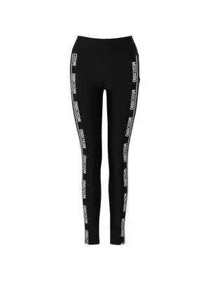 Moschino Logo-tape Leggings - Black