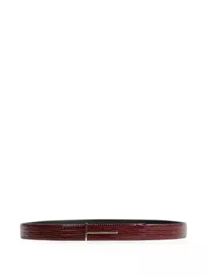 TOM FORD Printed Tejus Reversible T Belt - Red