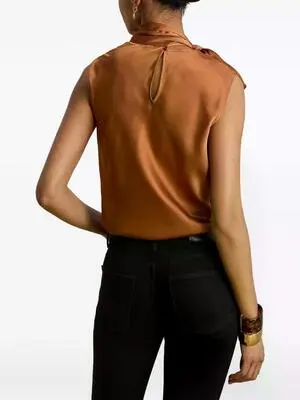 Ralph Lauren Pussy-bow Sleeveless Blouse