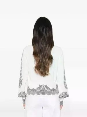 TWINSET Lace-trim Balloon-sleeve Knit