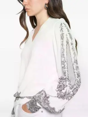 TWINSET Lace-trim Balloon-sleeve Knit