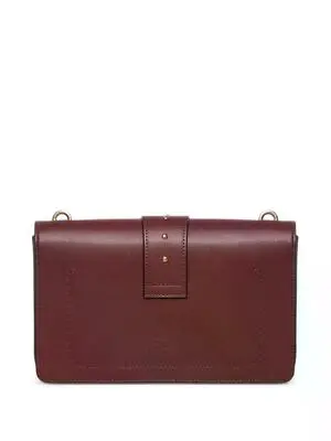 Pinko Love Birds Stud-embellished Shoulder Bag - Red