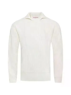 Orlebar Brown Callahan Ribbed Knit Sweater - White