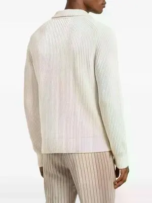 Orlebar Brown Callahan Ribbed Knit Sweater - White