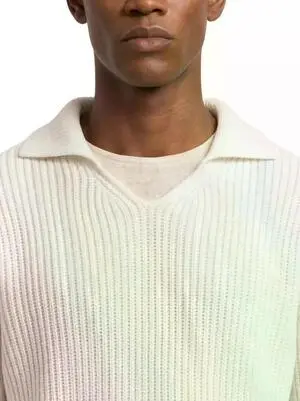 Orlebar Brown Callahan Ribbed Knit Sweater - White