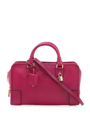Loewe 2010-2026 Leather Amazona 23 Satchel - Pink