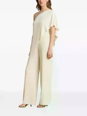 Ralph Lauren One-shoulder Ruffled Jumpsuit - Neutrals