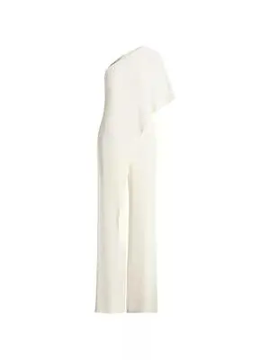Ralph Lauren One-shoulder Ruffled Jumpsuit - Neutrals