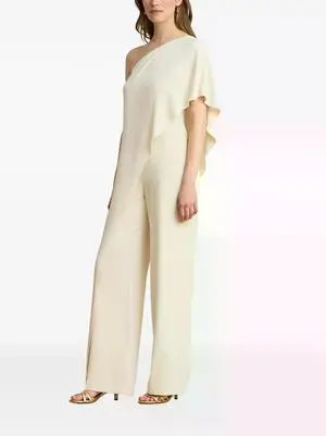 Ralph Lauren One-shoulder Ruffled Jumpsuit - Neutrals